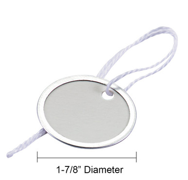 Shop for and Buy 1-7/8 Inch Round Metal Rim Paper Key Tag with String ...