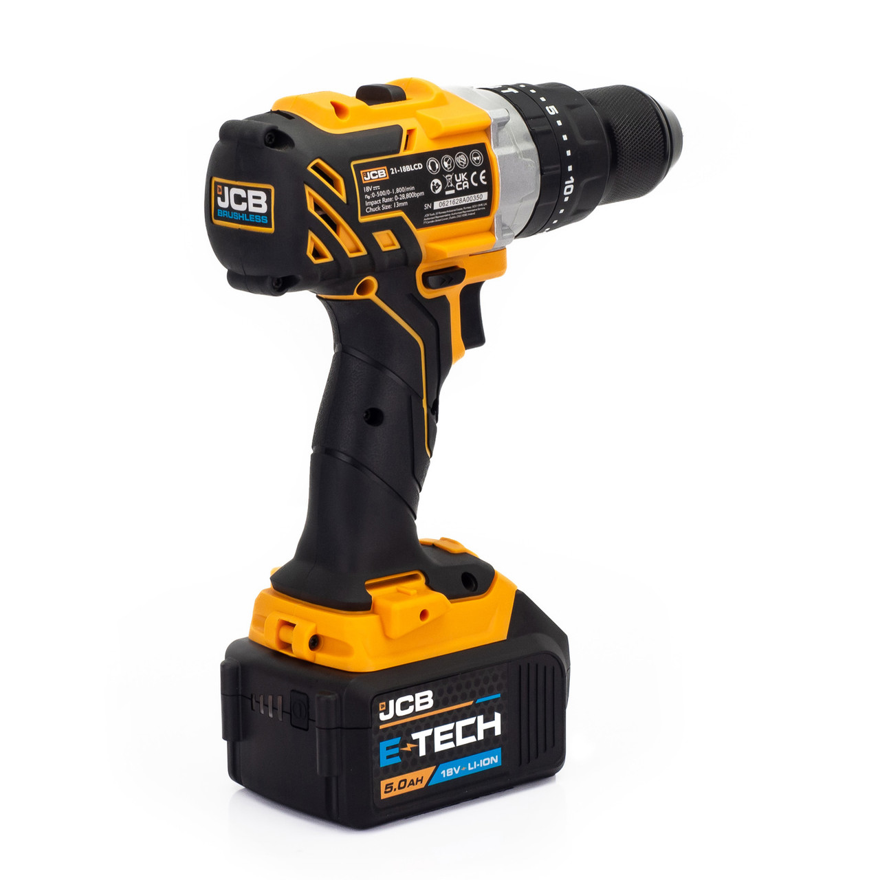 JCB 18V Combi Driver Hammer Drill Kit 2x5Ah 21 18BL3PK 5