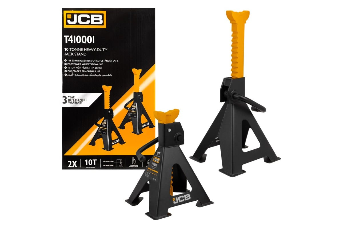 JCB Tools 10 Tonne Axle Stand Set (x2), 455-705 mm Maximum Lift | JCB ...