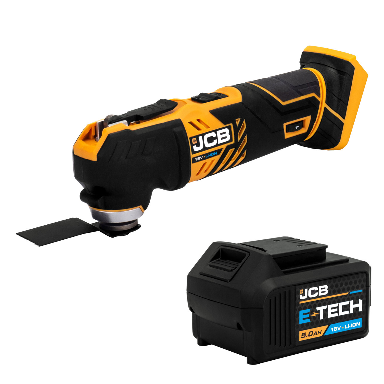 JCB 18V Cordless Multi Tool 5.0Ah Lithium ion Battery Kit Quick Change Blade
