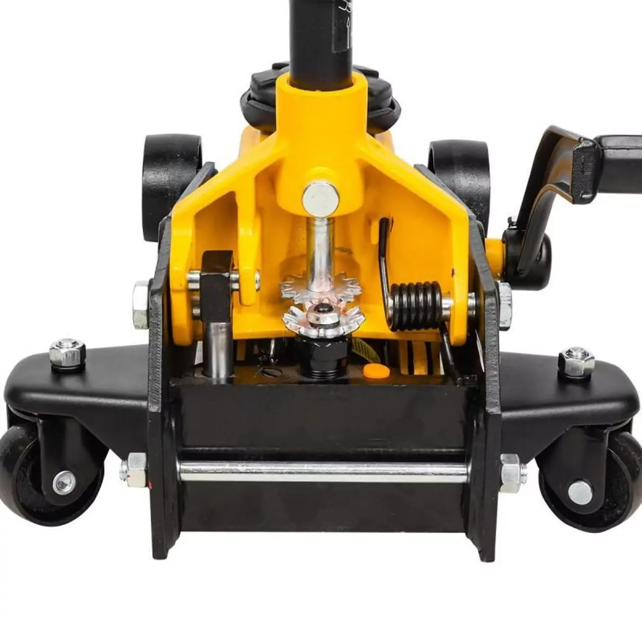 JCB 3 Tonne Hydraulic Trolley Jack Quick Lift Pedal 500mm Max Height and Rubber Pad for Vehicle Protection JCB T83502