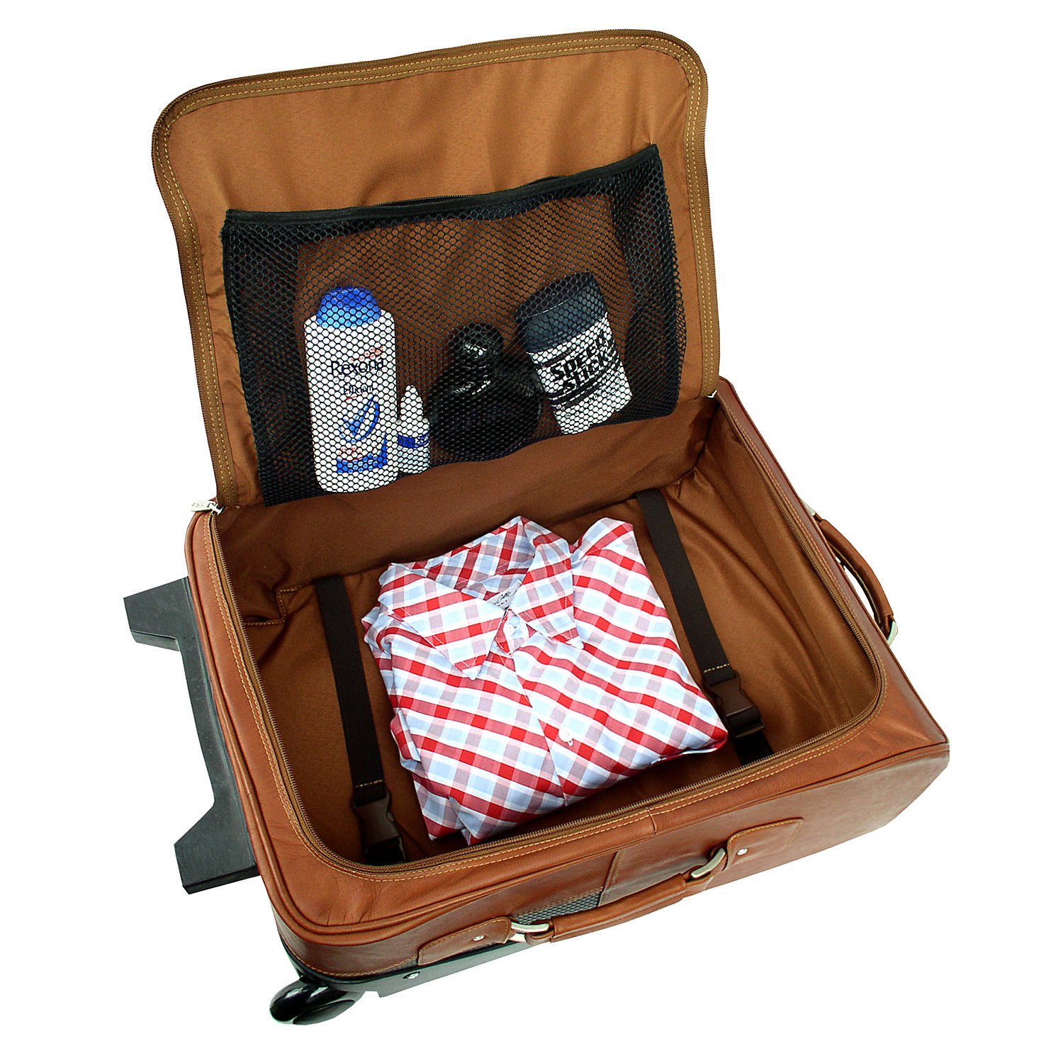 Men's Leather Rolling Travel Bags
