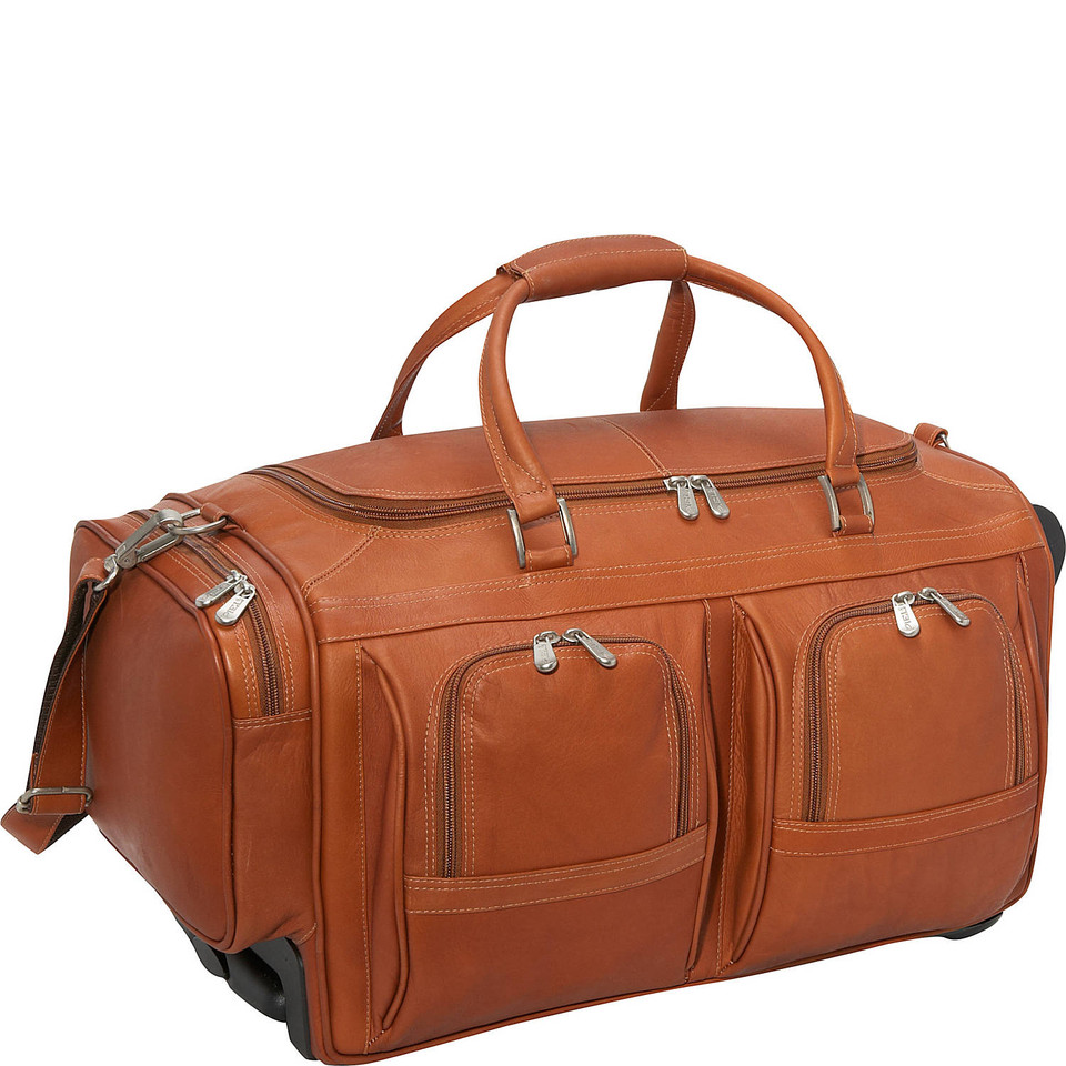 Men's Leather Rolling Travel Bags