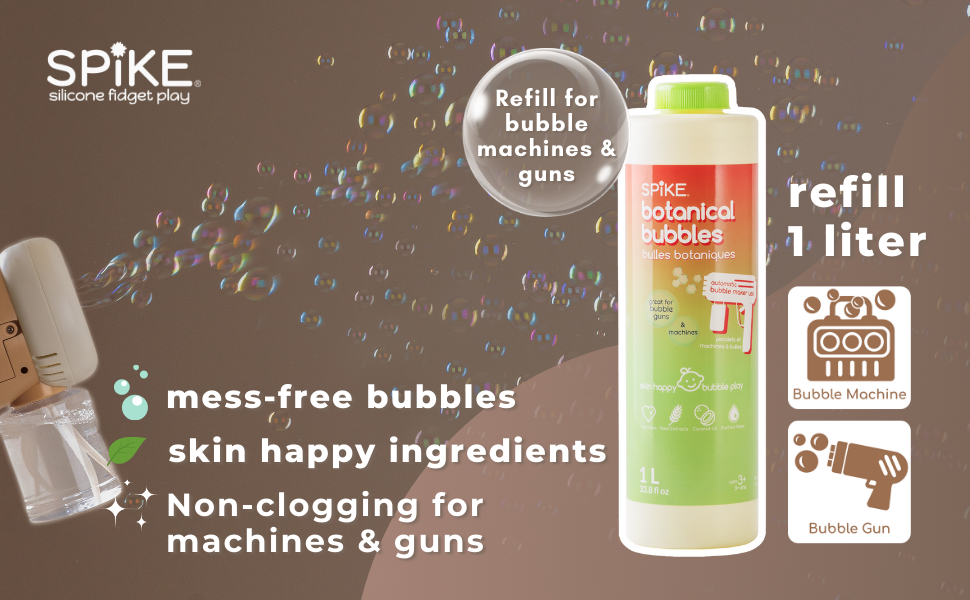 Spike Botanical Bubbles 1L Solution for Bubble Machine & Bubble Gun