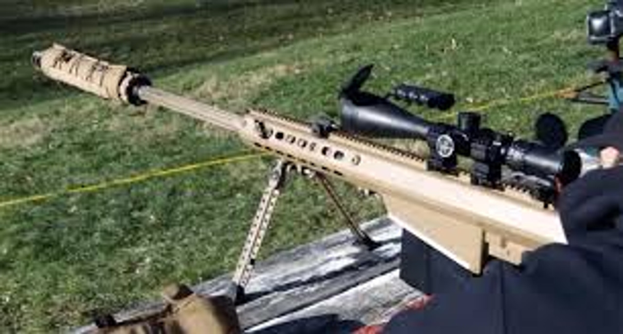 Barrett QDL 50 cal Suppressor in black or tan