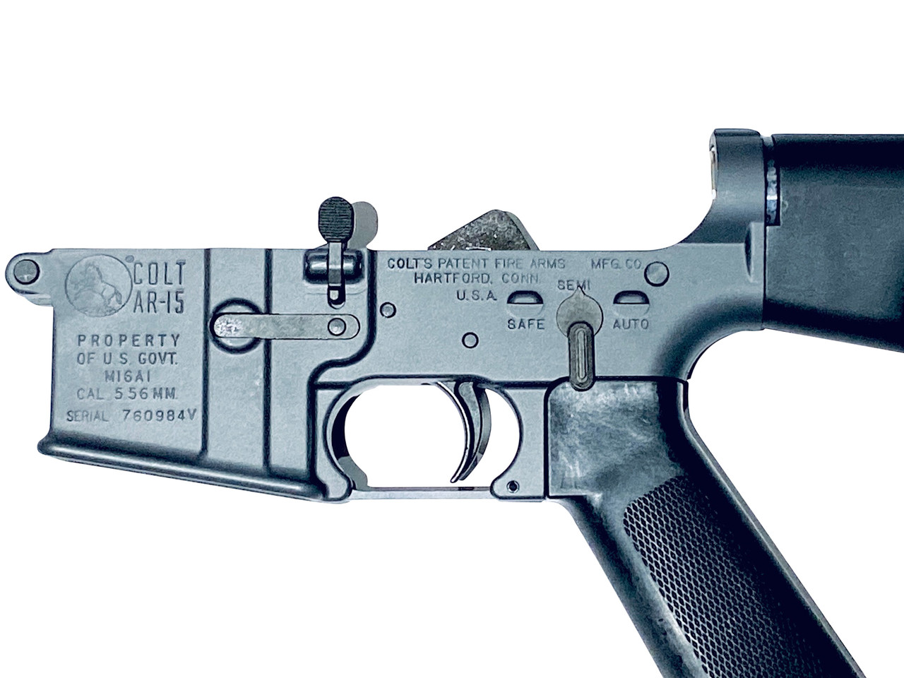 Colt M16A1 Lower Receiver Retro Re-issue semi-auto with A1 stock ...
