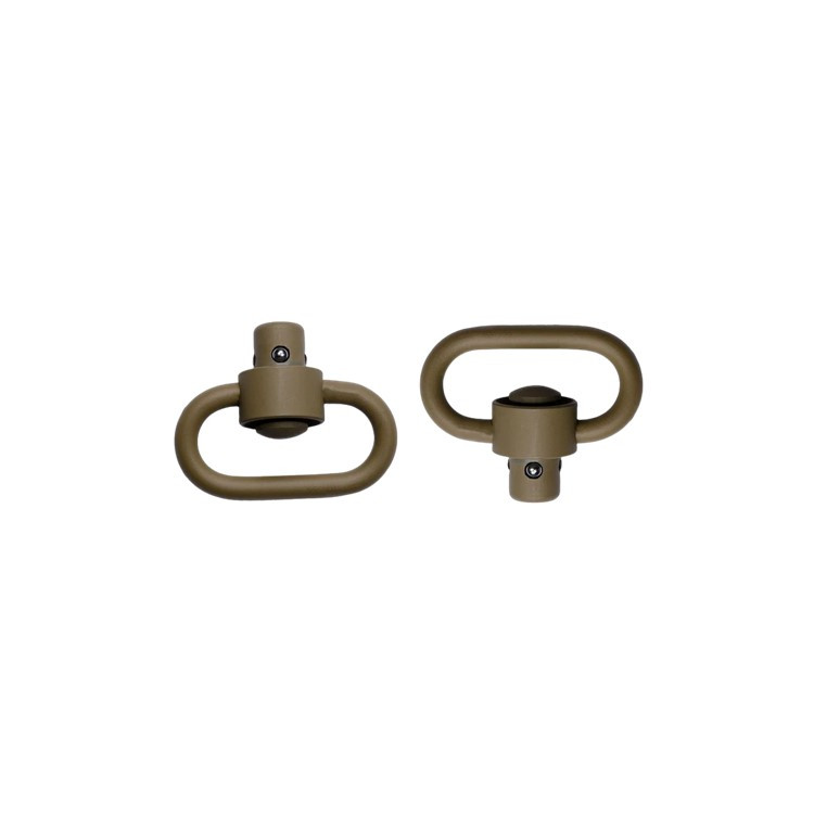GrovTec Heavy Duty 1.25" QD Push Button Swivel Set - FDE GTSW253