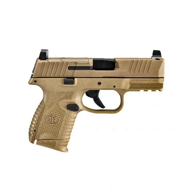 FN FNS-9C Compact 9mm pistol in FDE