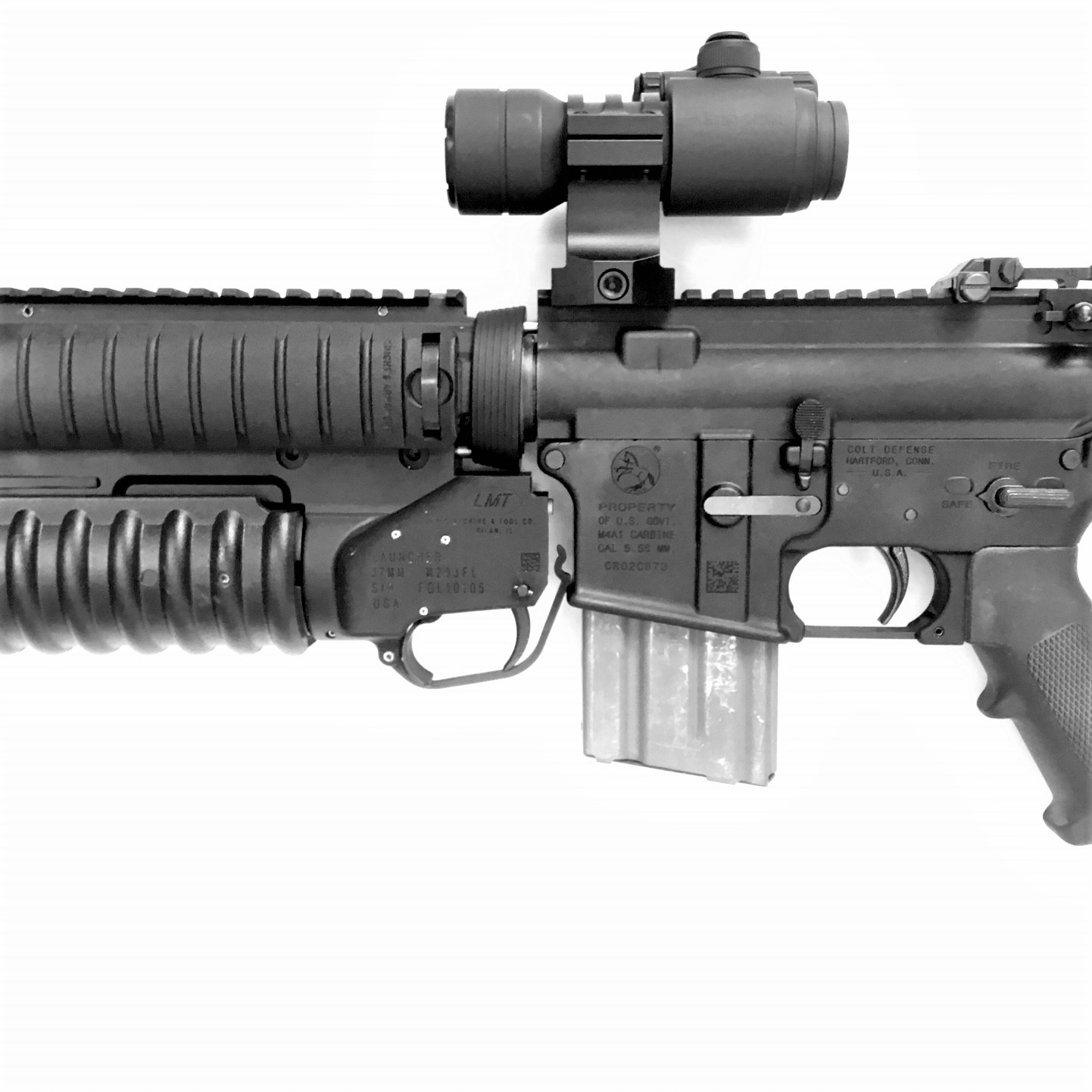 LMT M203 12" Grenade - Flare Launcher, 37mm barrel