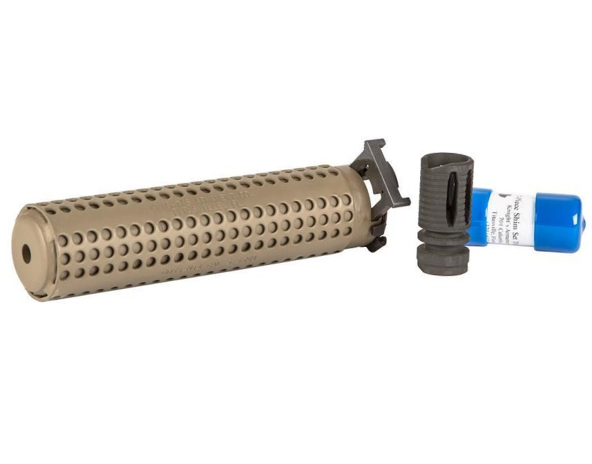 Knights' Armament KAC 556 QDSS-NT4 Suppressor in Black + Taupe KM-96062-1