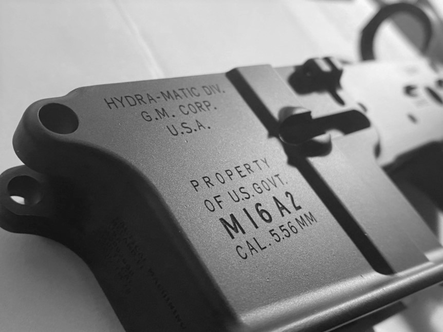 M16 A2 lower receiver - stripped "GM Hydra-Matic" / "Property of US Gov't"