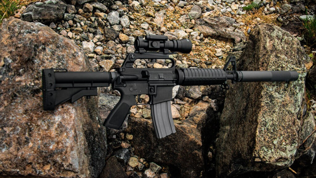 B5 Systems CAR15 Six Hole Carbine Handguard - Black and OD Green