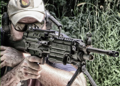 FN 249S SAW belt-fed semi-automatic rifle in black FN-100169 | For Sale