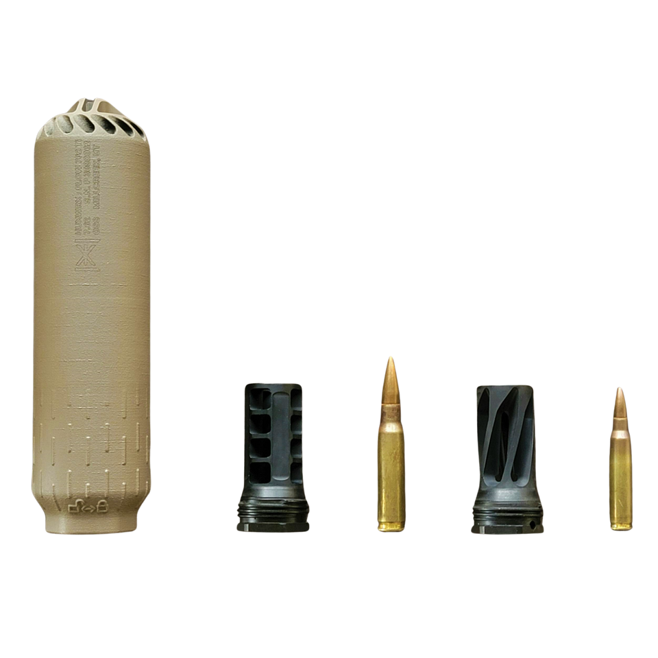 Flow 762 Ti Suppressor w/Muzzle Brake - HUXWRX - FDE 2747 | FOR SALE