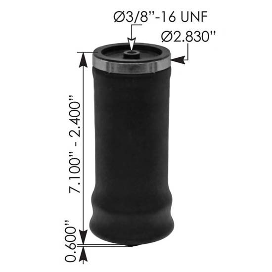 Air Spring & Cabin For 86 Inch For Kenworth T600, T800 & W900 AeroCab ...