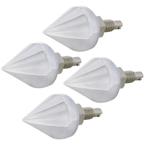 Chrome Spike License Plate Fastener Screw Caps for Standard License ...