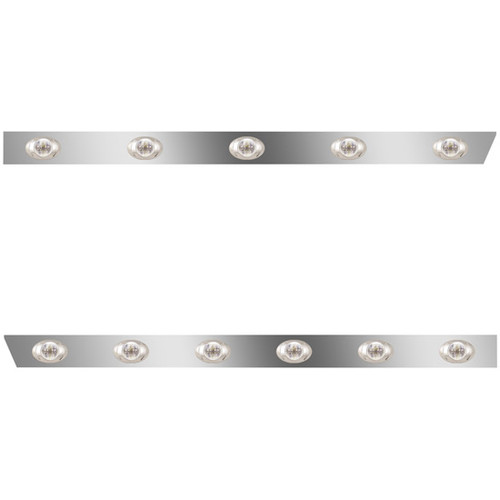 3 Inch Stainless Cab Panel W/ 7 Total Amber/Clear P3 Lights For ...