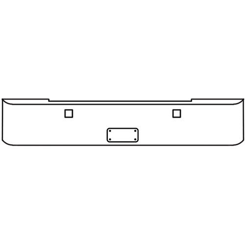 18 Inch Chrome Steel Texas Square Rolled End Bumper W/ UST Mounting ...