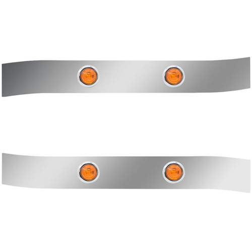 2.5 Inch Stainless Steel Transition Panel W/ 2 - 3/4 Inch Amber/Amber ...