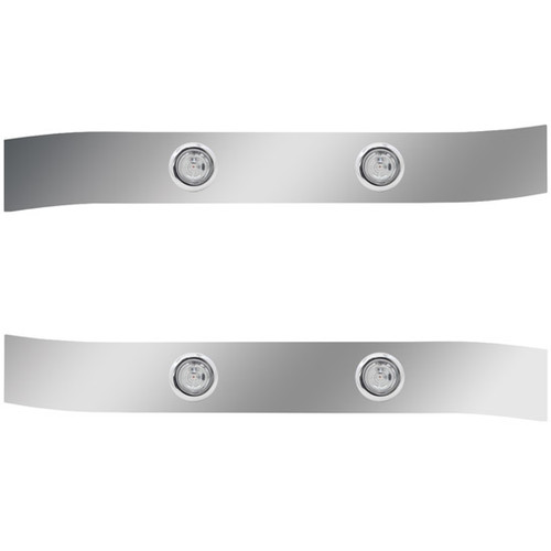 2.5 Inch Stainless Steel Transition Panel W/ 2 - 3/4 Inch Amber/Clear ...