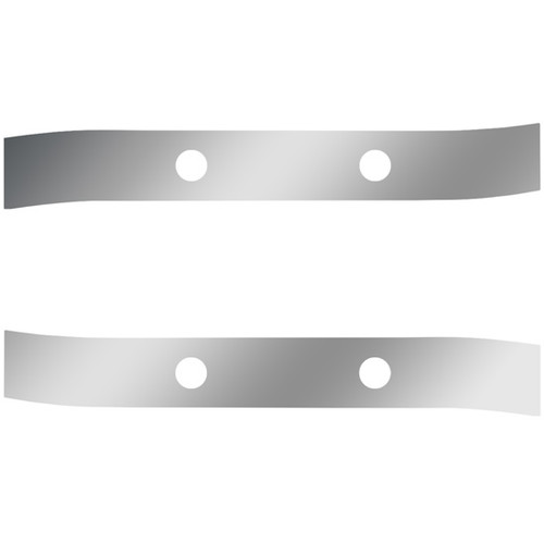 2.5 Inch Stainless Steel Transition Panel W/ 2 - 3/4 Inch Light Holes ...