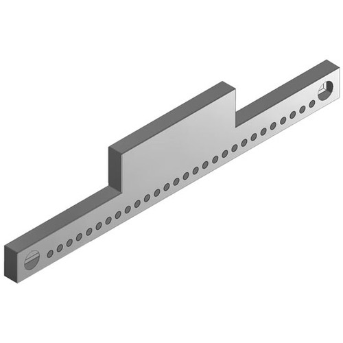 96 X 18 Inch SS Rear Reverse T-Bar W/ 2 Rnd 4 Inch Lights & 28 Rnd 3/4 ...