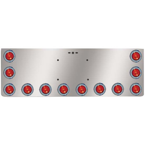 12 Inch Stainless Steel Rear Center Light Panel W/ 6 - 4 Inch & 6 - 2 ...
