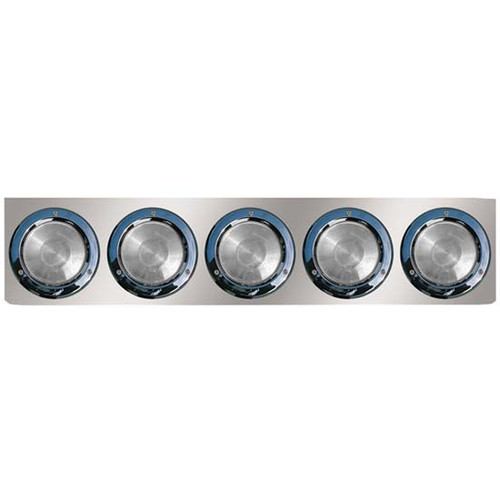 8 Inch 304 Stainless Steel Rear Center Panel W/ 5 - 4 Inch Round Red ...