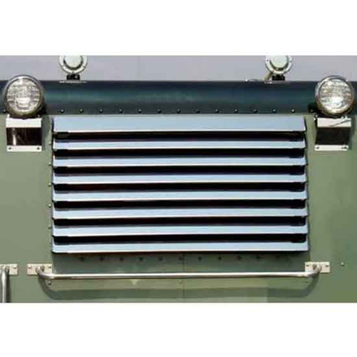 SS Rear Window Shade With 8 Louvers For Peterbilt - Elite Truck Accessories