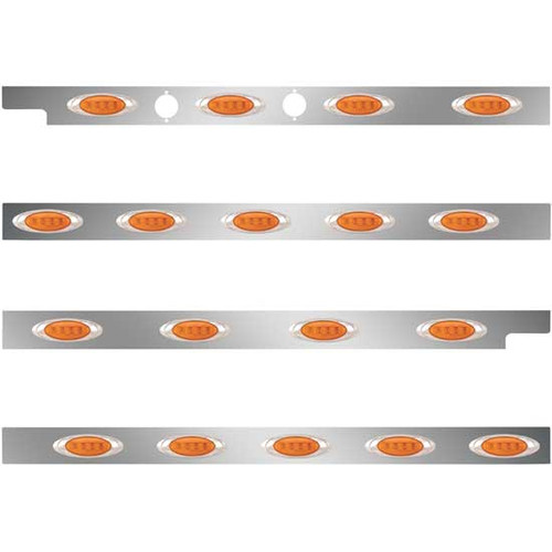 SS Cab/Sleeper Panel Kit W/ 2 Plug Cutouts & P1 Style LED Lights ...