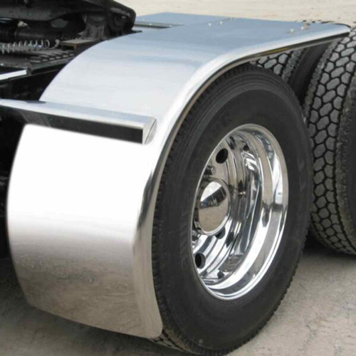 80 Inch Rollin Lo Long Stainless Steel Half Fender W/ Rolled Edge ...