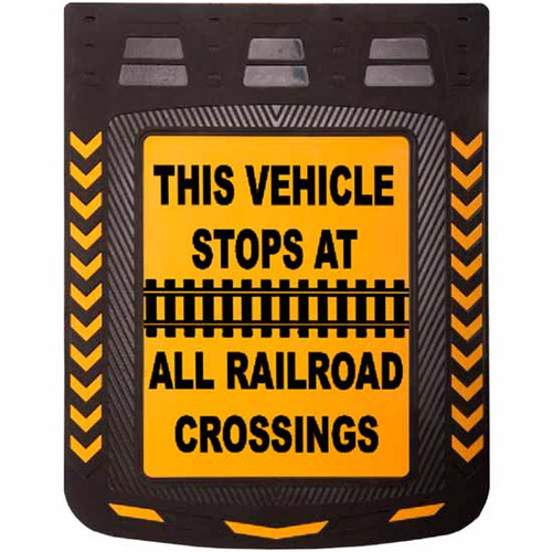 24 X 30 Inch This Vehicle Stops Mud Flaps With Black Background - Elite ...