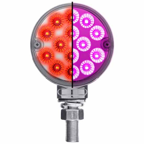 28 LED 3 Inch Round Reflector Turn & Marker Light W/ Single Post ...