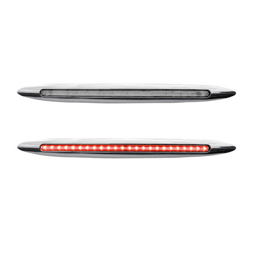 17 Inch Slim Flatline 24 Diode Red LED Light Clear Lens - Elite Truck ...