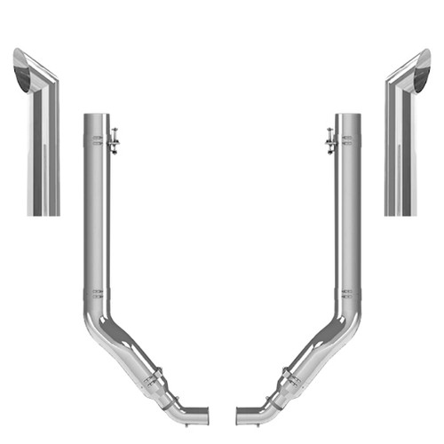 Peterbilt 389 Day Cab 2011- 2019 7 Inch Double Bend Exhaust Kit W/ 48 ...