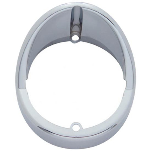 Chrome Round Cab Light Bezel W/ Vertical Visor - Elite Truck Accessories