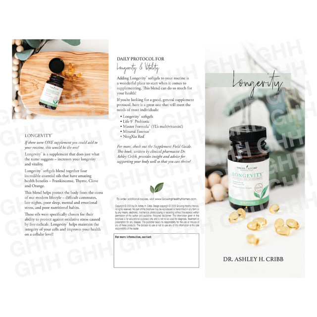 Longevity Brochure Pack - Growing Healthy Homes