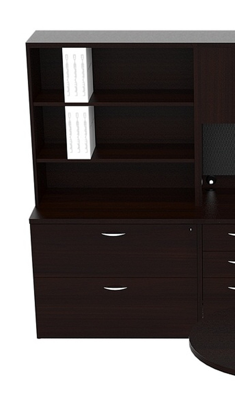 AM-Series 2-Drawer Lateral File Cabinet with Hutch - Neox Modern Furniture