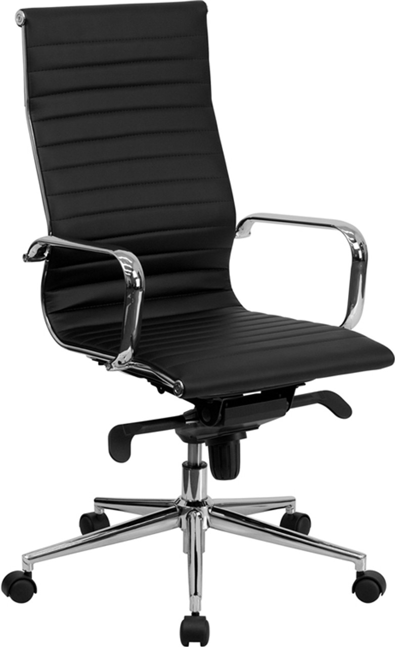High back ribbed office chair store