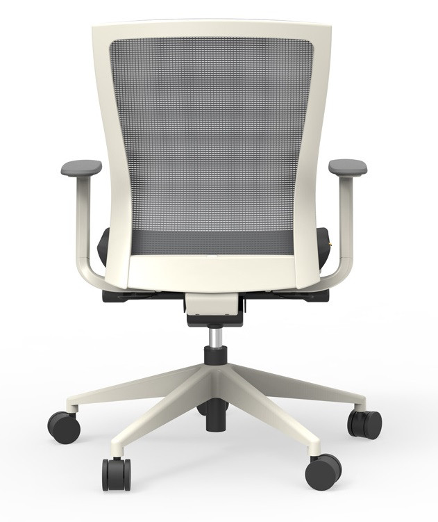 Oroblanco Mid Back White Task Chair with Casters - Neox Modern Furniture