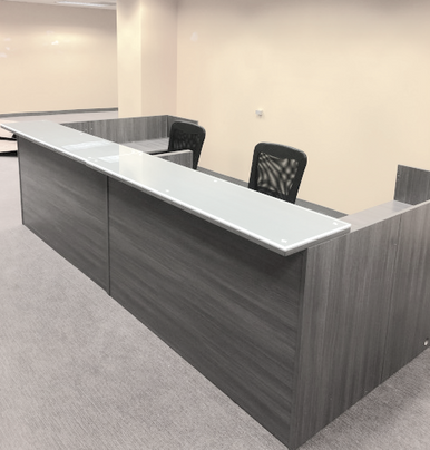 AM-Series U-Shape Reception Desk (Customize) - Neox Modern Furniture