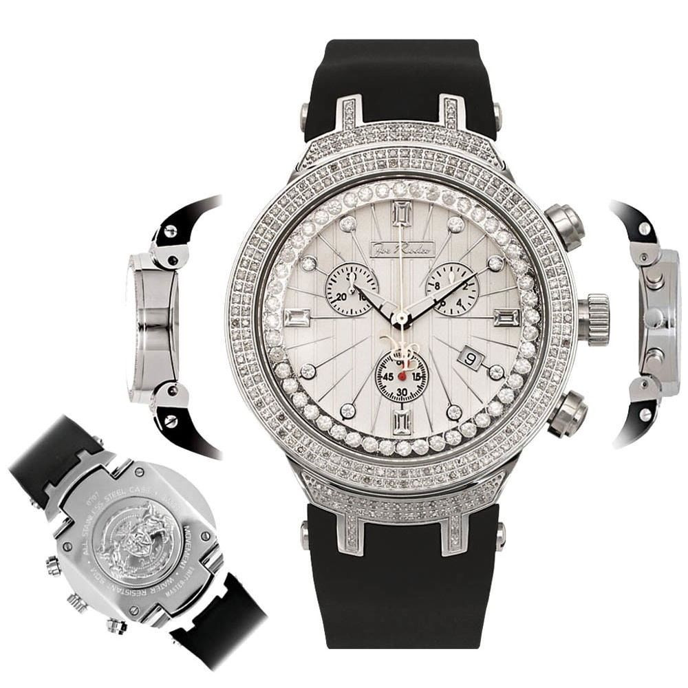 Men's Diamond Watch Joe Rodeo Master JJM95 2.20 Ct Chronograph White ...