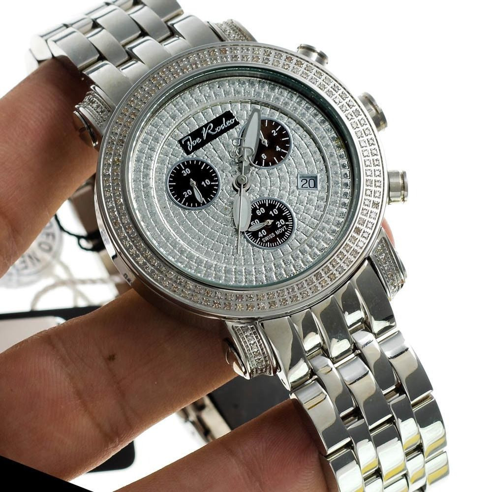 Men's Diamond Watch Joe Rodeo Classic JCL16 1.75 Ct Illusion Dial ...