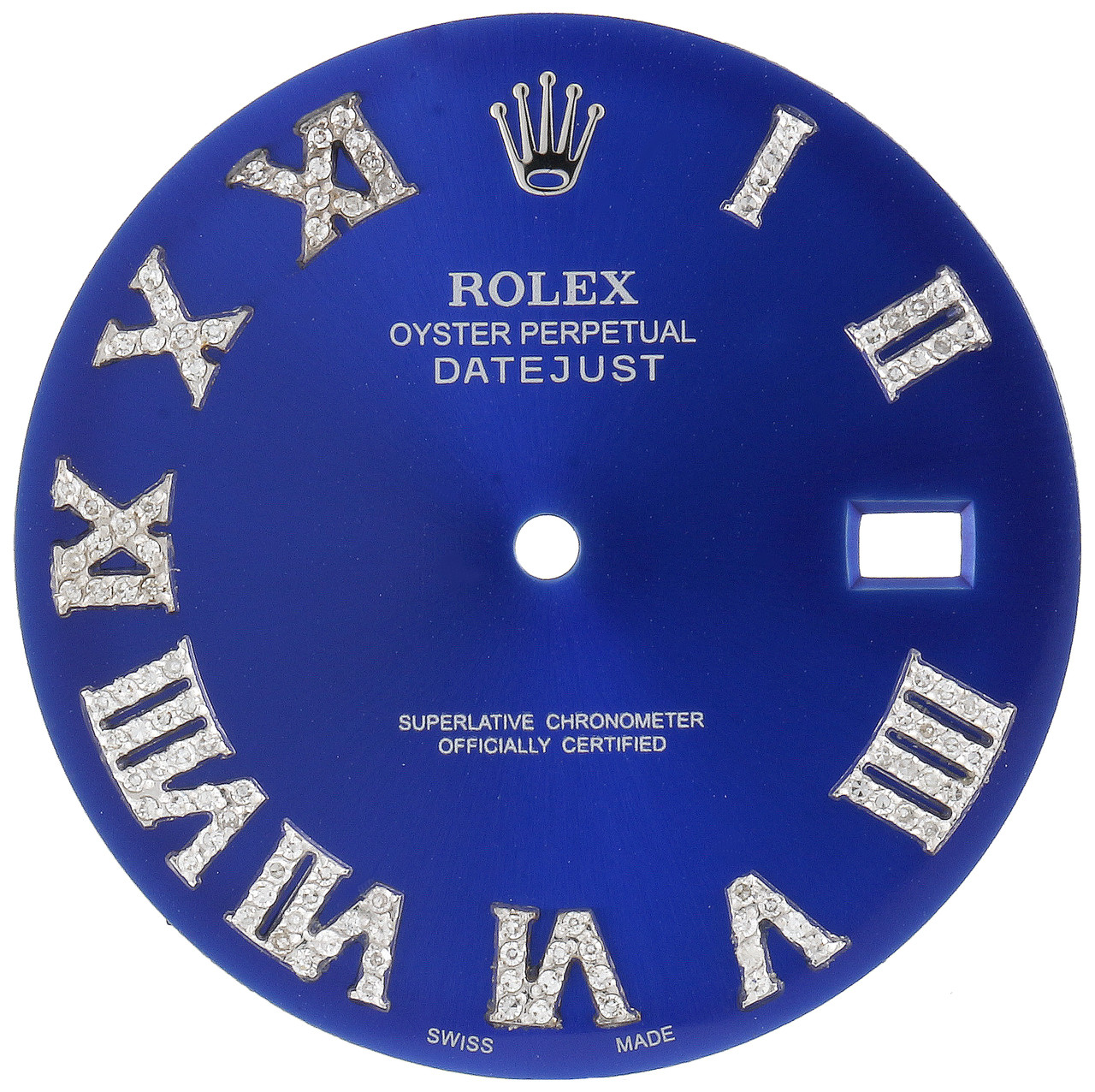 Medium Blue Dial Diamond Roman Numeral to Fit Datejust II Rolex 41mm ...