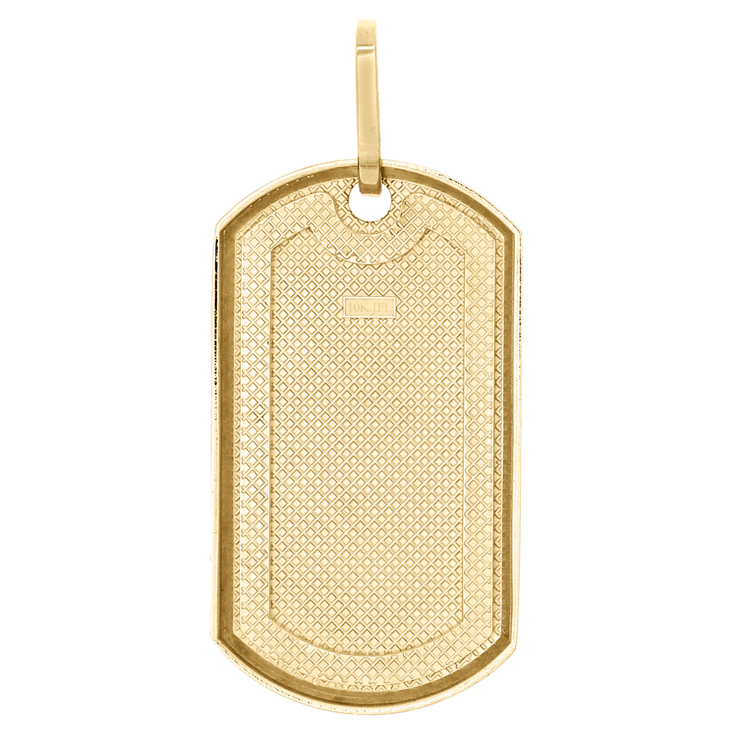 Real 10K Yellow Gold Army Military Style Dog Tag ID Pendant 1.90 ...