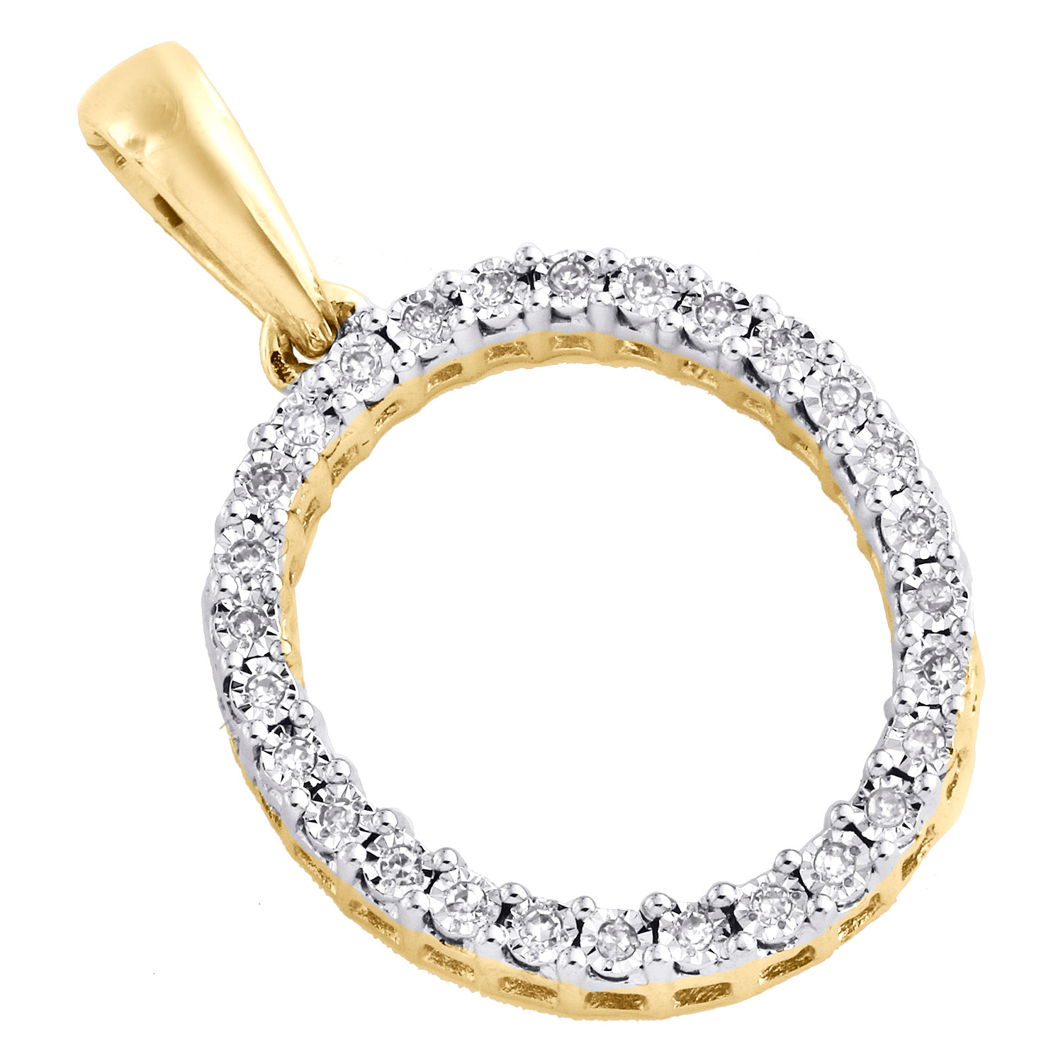 10K Yellow Gold Diamond Initial O Block Letter Pendant 1.1" Unisex ...