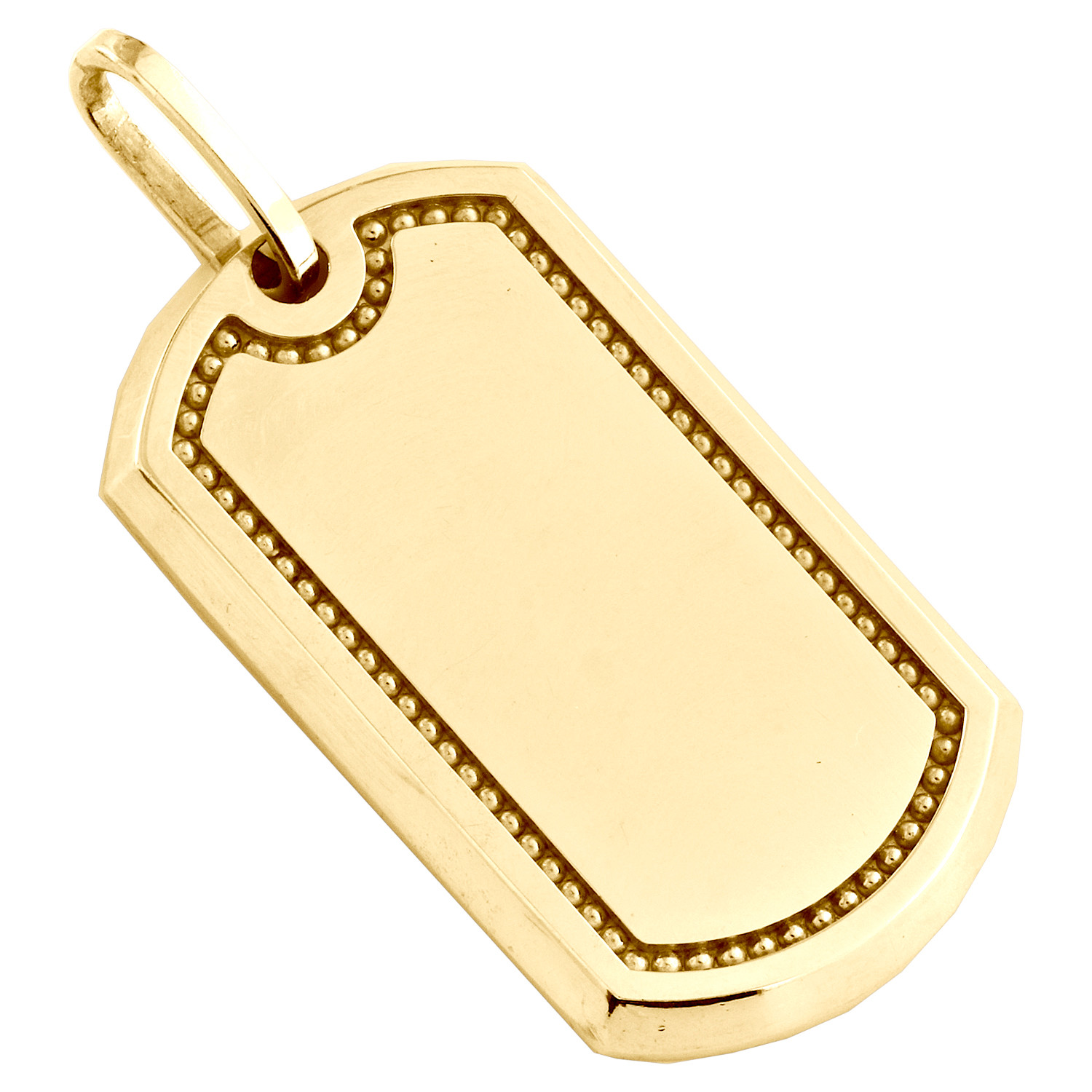 Real 10K Yellow Gold Army Military Style Dog Tag ID Pendant 1.90 ...