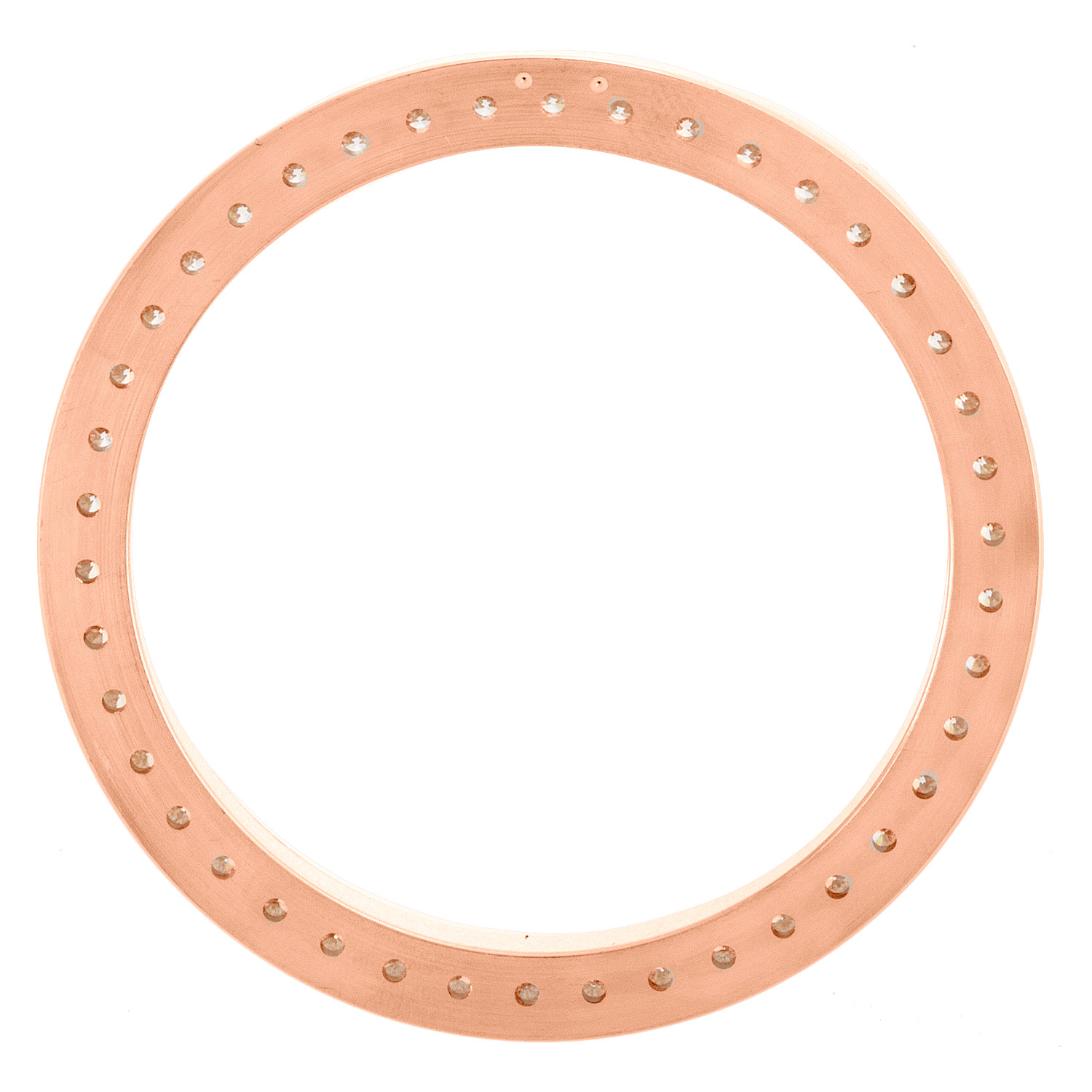 14K Rose Gold Diamond Watch Bezel 126331 DateJust 41 Rolex 7 Points 3. ...
