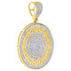 10K Yellow Gold Diamond Greek Key Medusa Medallion Pendant Pave Charm 0 ...
