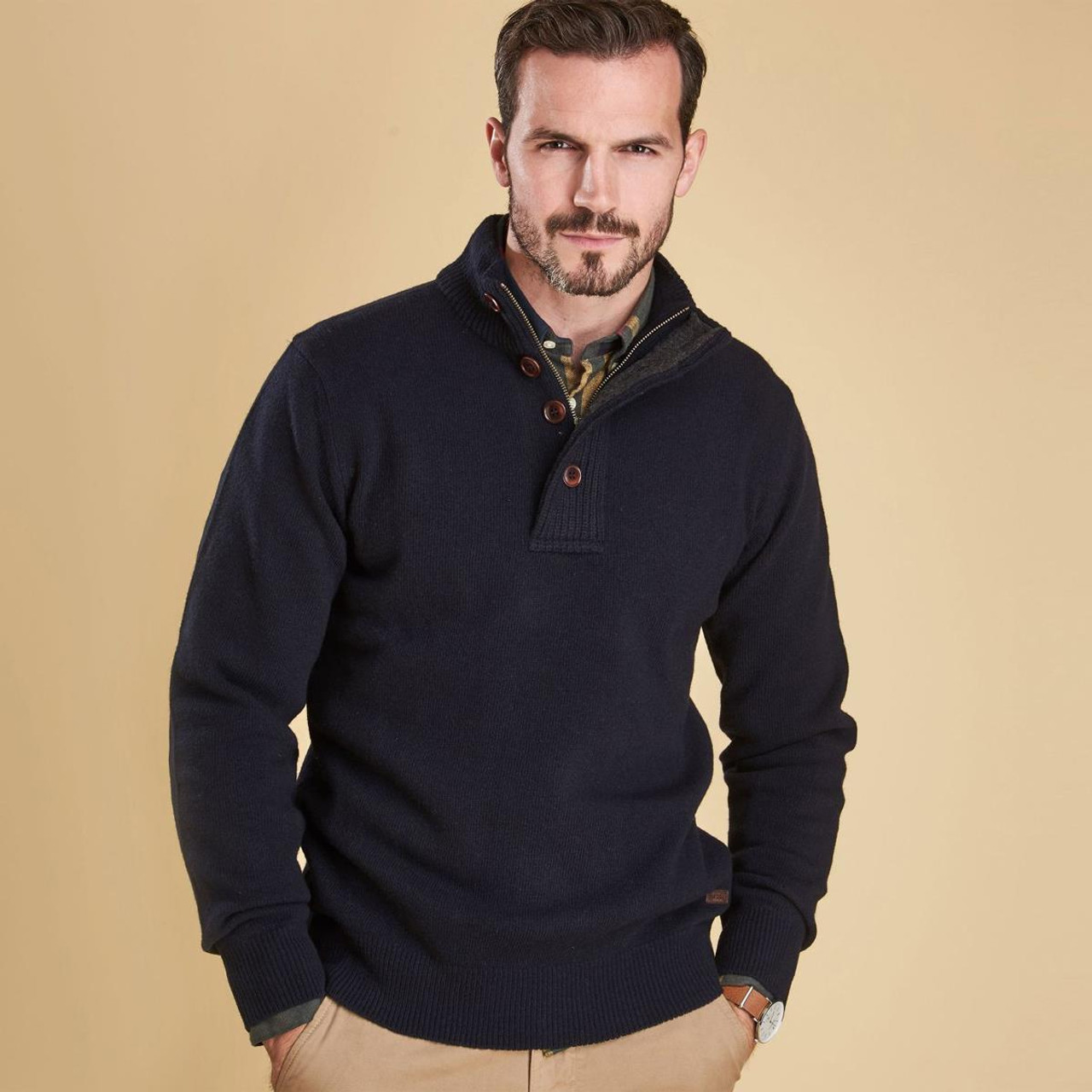 Barbour patch half zip jumper store